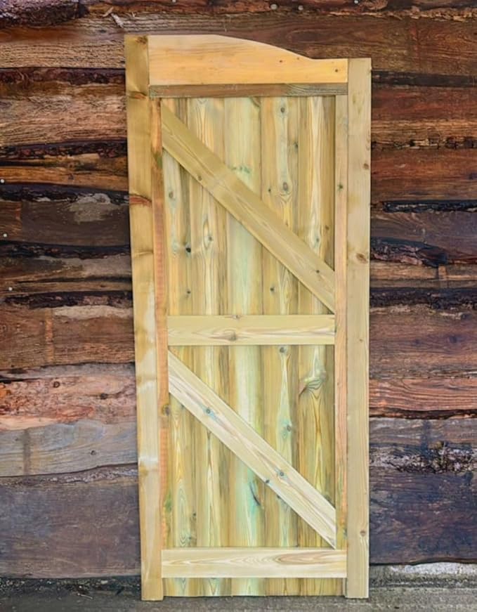 Wooden TVG SWAN NECK Garden Gate Pedestrian Gate Wooden Pressure Treat ...