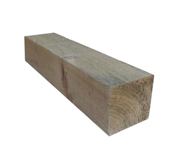 Square wooden post 4ft X 4" fence posts stained treated garden timber